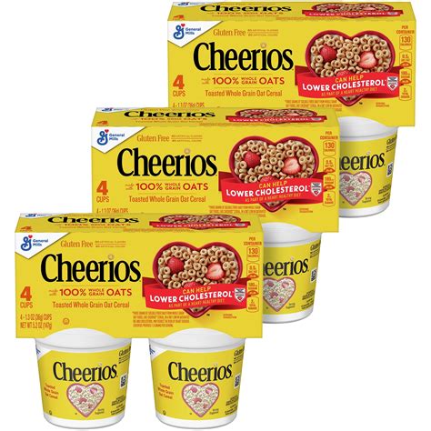 General Mills Cheerios Cereal Cups 12ct Freshdirect
