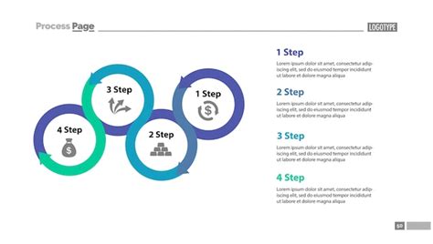 Free Vector Four Step Process Chart With Descriptions