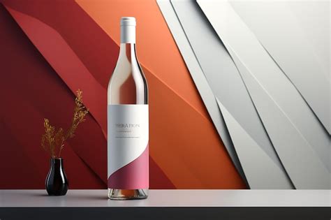 Premium Photo Collection Of Wine Bottle Asymmetrical Angular Design