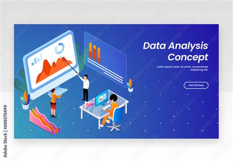 Data Analysis Concept Based Landing Page Design With Business People