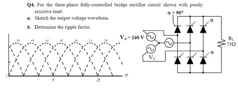 Q4 For The Three Phase Fully Controlled Bridge Rectifier Circuit Shown