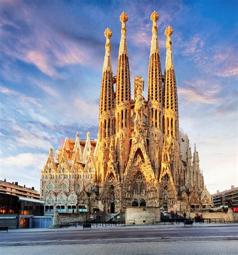 Barcelona Spanien 10 Februar La Sagrada Familia Die