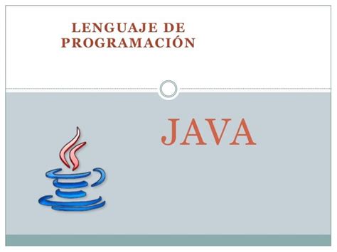 Lenguaje De Programación Java Detalles