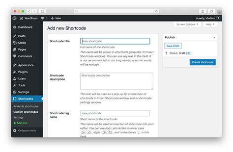 Creating Content Placeholders With The Shortcode Creator Add On Documentation Shortcodes