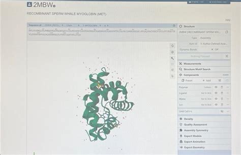 Solved Insert Screenshot Of The Heme Binding Site Select