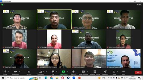 Pembukaan Welding Inspector Training Batch17 Oleh Prof Winarto Guru