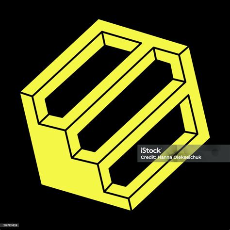 Impossible Shapes Web Design Element Escher Paradox Optical Illusion Object Line Design Geometry