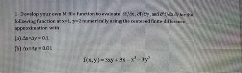 solved 1 develop your own m file function to evaluate of as