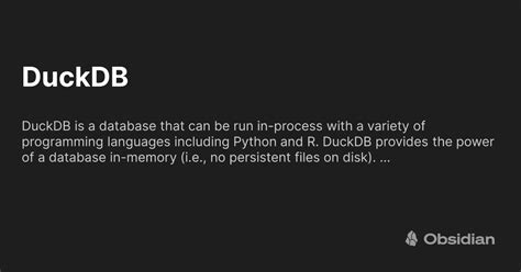 Duckdb Obsidian Publish