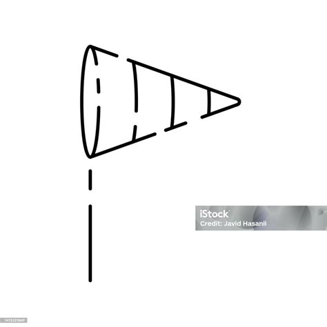 가을 바람 날씨 기상학 벡터 라인 아이콘 그림 구름과 흐린 가을 날씨 비와 비 또는 윈디 온도 윈드삭스 가을에 대한 스톡 벡터 아트 및 기타 이미지 Istock