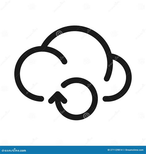 Cloud Sync Or Cloud Refresh Icon Refresh Cloud Arrow Vector Illustration Stock Vector