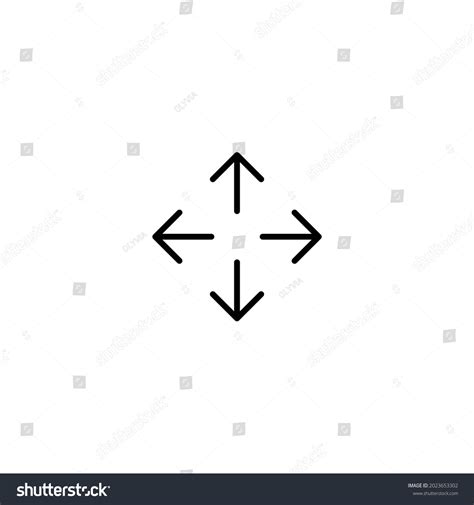 Move Cursor Icon Move Cursor Sign Stock Vector Royalty Free