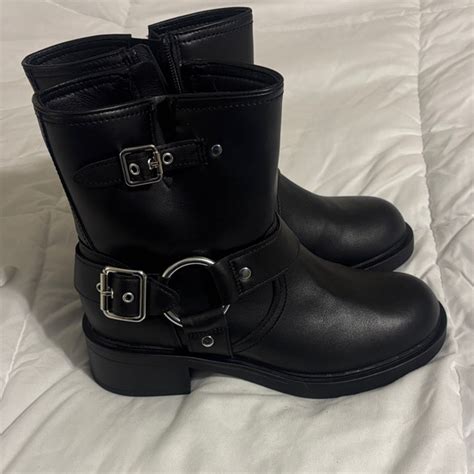 Universal Thread Shoes Black Leather Ankle Boots Poshmark