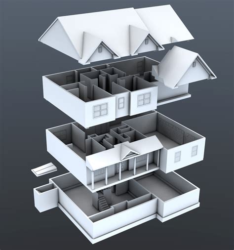 House Plans 3d Print On Behance