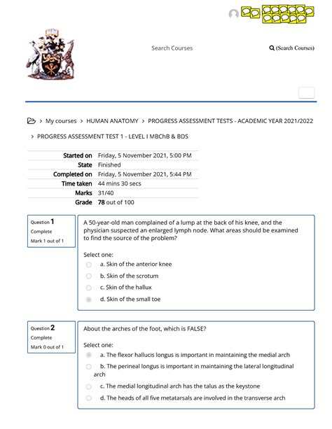 Practice Questions Search Courses Search Courses Question Complete Mark Out Of