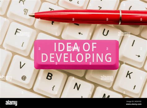 Writing Displaying Text Idea Of Developing Concept Meaning Startup Launch Innovation Product