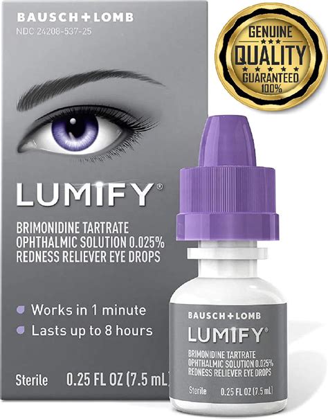 Lumify Eye Drops Redness Reliever 75ml Large Exp 0525