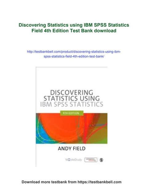Discovering Statistics Using Ibm Spss Statistics Field 4th Edition Test