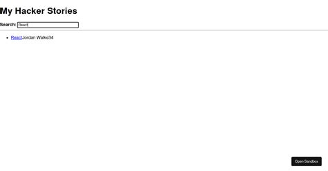 Hacker Stories Codesandbox Hacker Stories Codesandbox