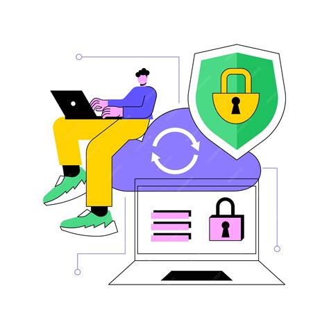 Premium Vector Cloud Computing Security Abstract Concept Vector Illustration