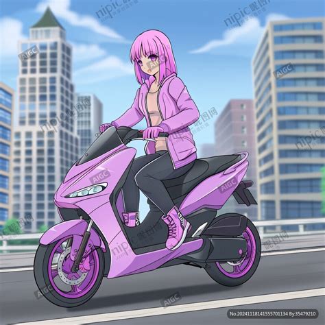 Ai创作图粉色电动车 电动车女孩 骑摩托车的女孩插画 骑摩托车的女孩 骑摩托漫画 插画电动车 漫画骑行 战车女孩 女士电动车 少女赛车手 女装摩托车 女摩托车手 电动车插画 我的滑板车 大妈骑