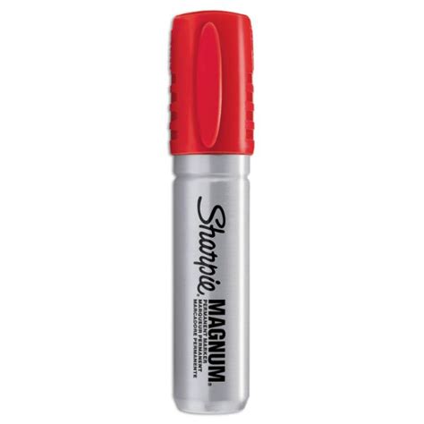 Magnum Permanent Marker Broad Chisel Tip Red Plastic Express Inc