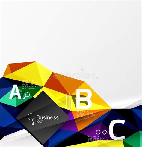 Triangle Mosaic Vector Abstract Template Stock Vector Illustration Of Card Light 86075409