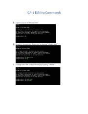Mastering ICA 1 Editing Commands Login Create Directories And