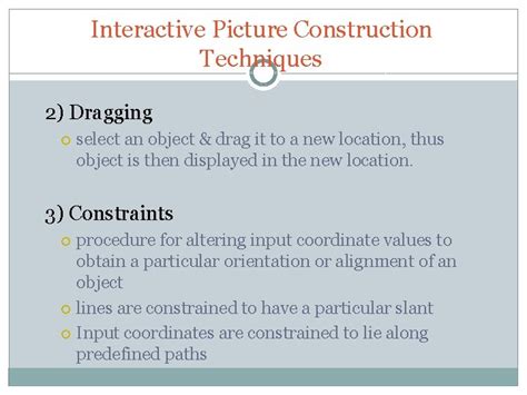 Interactive Input Methods Graphical User Input Learning Outcomes