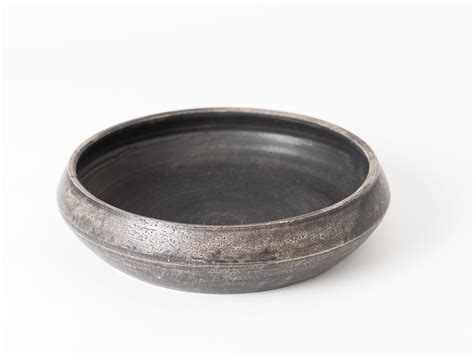 Short Angular Ceramic Serving Bowl Black Devon Liedtke