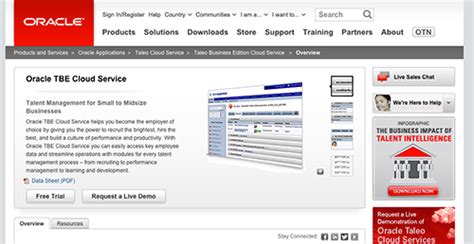 Oracle Taleo Business Edition Reviews Pricing And Software Features 2024