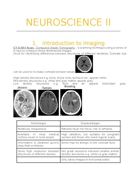 Neuroscience Ii Lecture Notes Neuroscience Ii 1 Introduction To