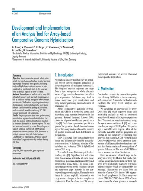 pdf development and implementation of an analysis tool for array