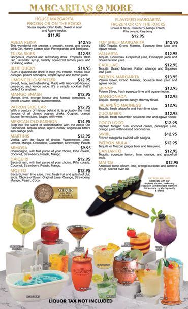 Menu Midtown Tulsa El Patron Cocina Mexicana