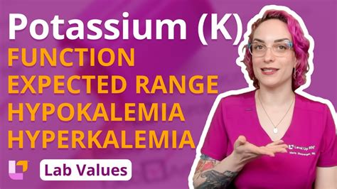 Potassium K Lab Values Function Range Hypokalemia And Hyperkalemia