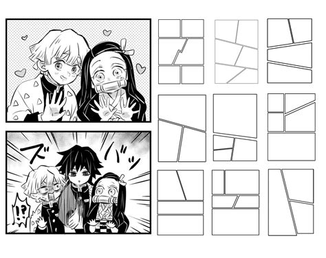 150 Manga Panel Templates Comic Storyboard Templates Managa Panel