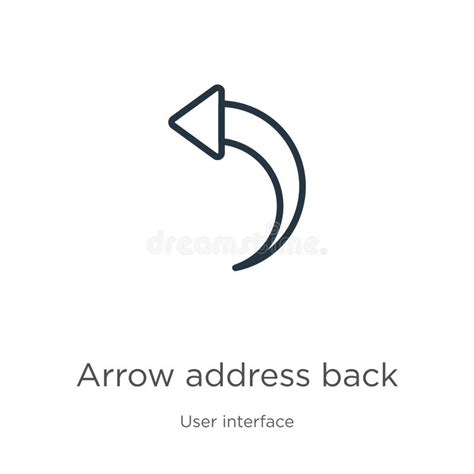 Arrow Address Back Icon In Trendy Design Style Arrow Address Back Icon Isolated On White