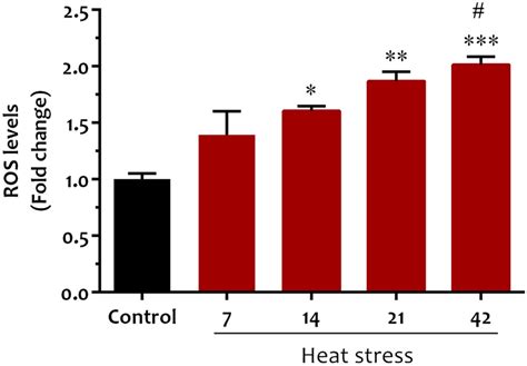 Effects Of Heat Stress On Reactive Oxygen Species Ros Levels In The