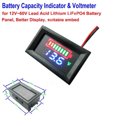 Led Level Indicator Voltmeter Lead Acid Lifepo4 Lithium Li Ion Battery