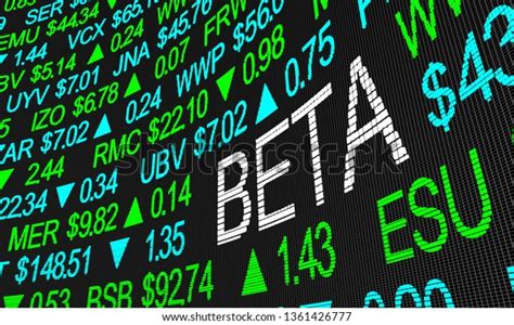Beta Asset Risk Measurement Metric Benchmark Stock Illustration