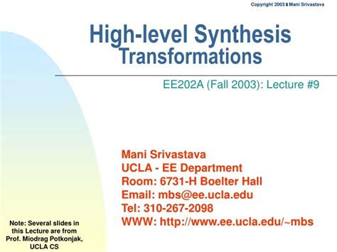PPT High Level Synthesis Transformations Enhancing Hardware