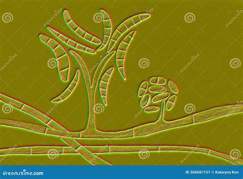 Fusarium Fungi 3d Illustration And Photograph 372943348