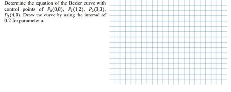 Solved Determine The Equation Of The Bezier Curve With