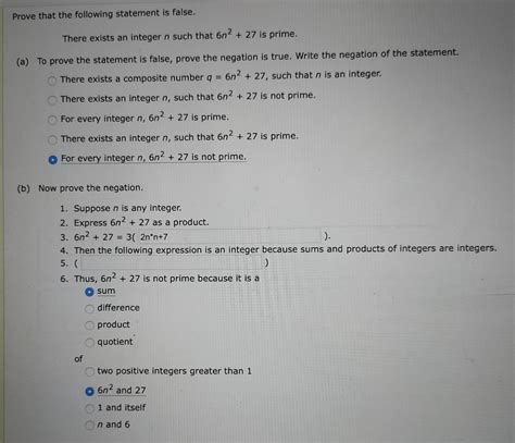 solved prove that the following statement is false there