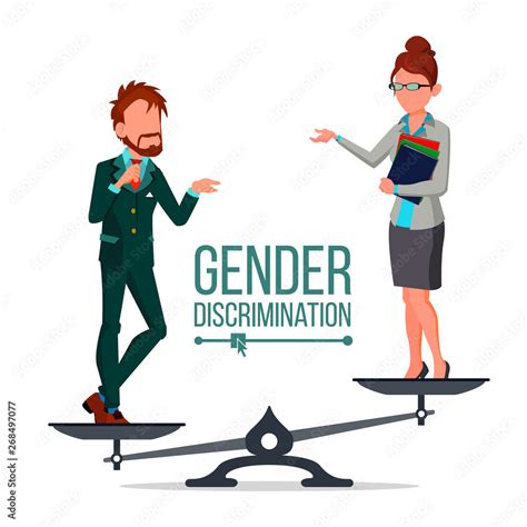 Gender Discrimination And Human Comparison Vector Male And Female