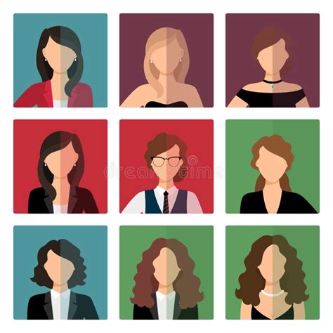 Set Of Men And Women Avatar Profile In Vector Stock Vector