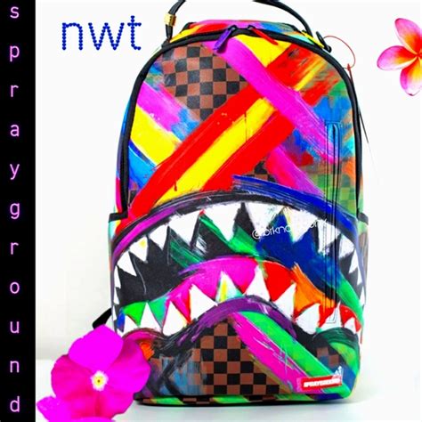 Sprayground Bags Nwt Sprayground Backpack Paris Street Lights Shark