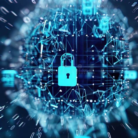 Abstract Futuristic Digital Big Data Landscape Particles With Generative Ai Stock Illustration