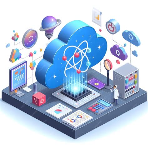 Premium Photo 3d Flat Vector As Cloud Computing With Quantum Computing Integration And Quantum