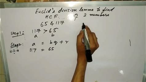 How To Find Hcf Using Euclids Division Lemma Youtube